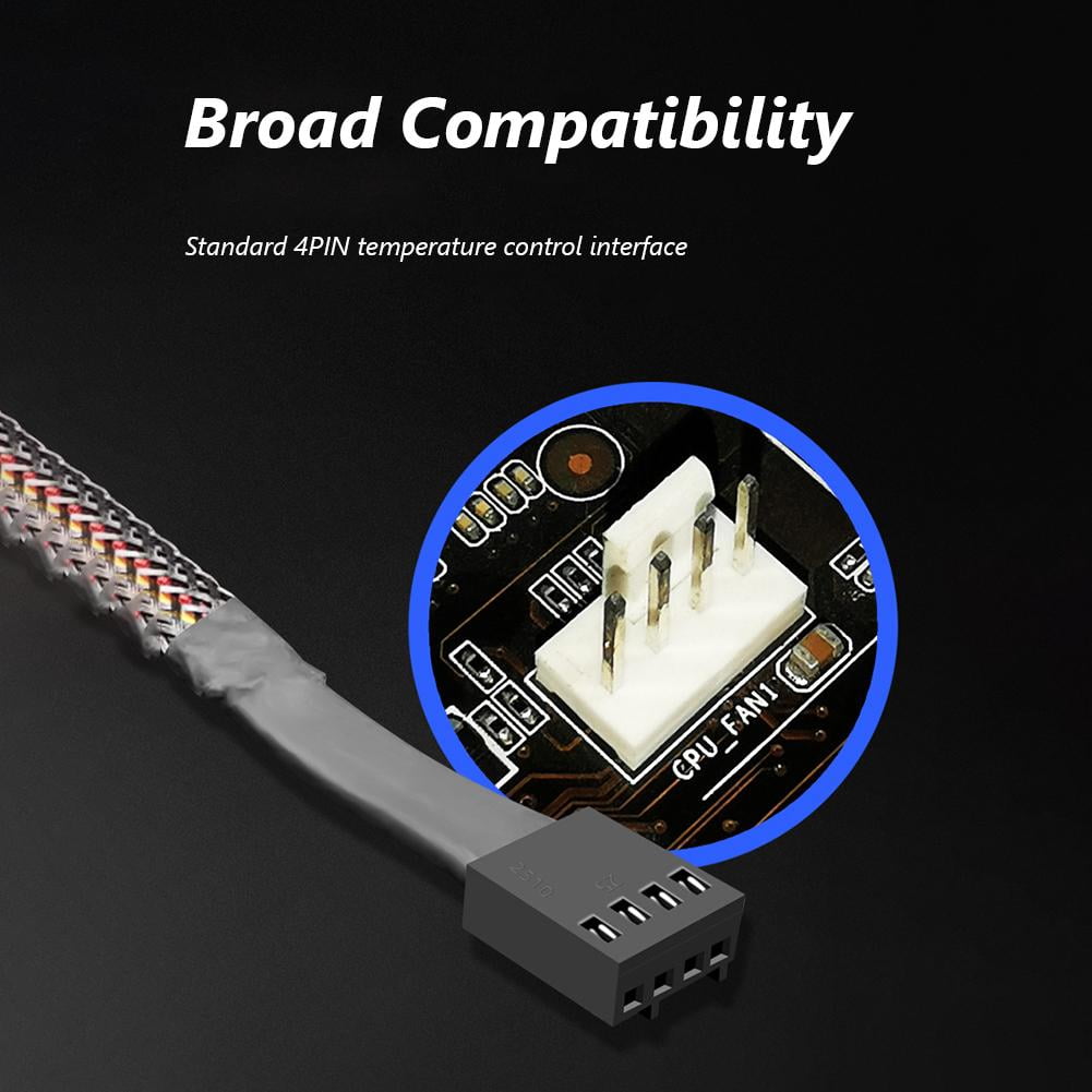 1 to 5 4-Pin PWM CPU Cooler PC Case Fan Power Extension Cable Hub ...