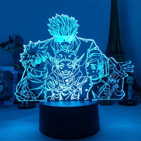 Creative Anime Night Light Table LED Lamp 16 Colors Toys Satoru Gojo ...