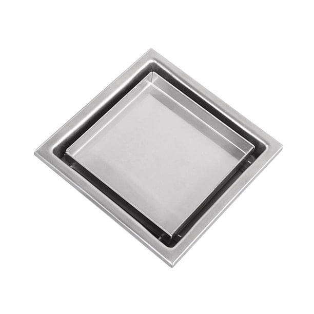 Rongfmy Floor Drain Brushed Rustproof Square Shower Drain for Garage ...