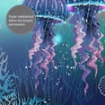 Magic Neon Light Jellyfish Shower Curtain with 12 Plastic Hooks ...
