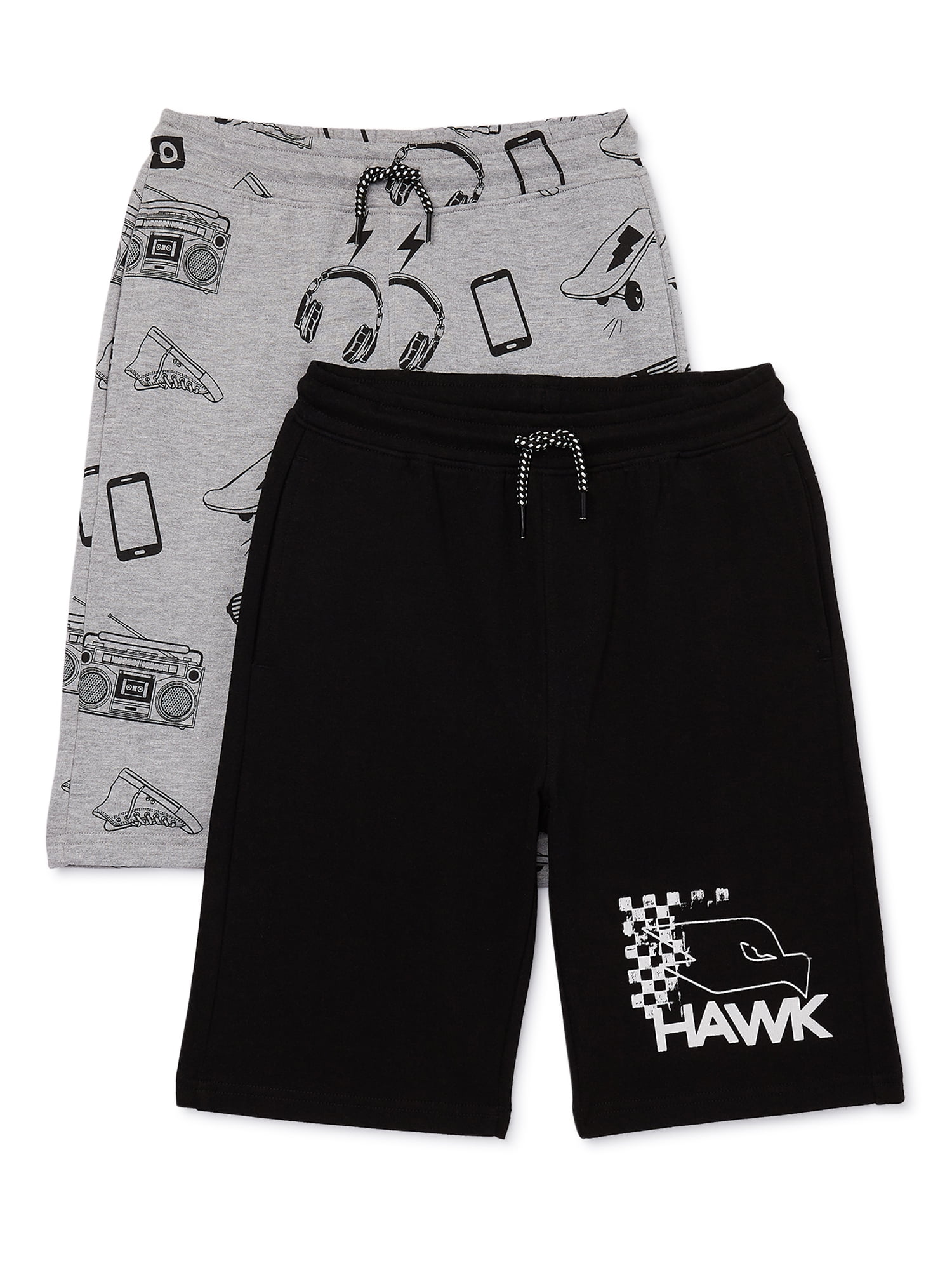 Tony Hawk Boys Knit Shorts, 2-Pack, Sizes 4-16 - Walmart.com