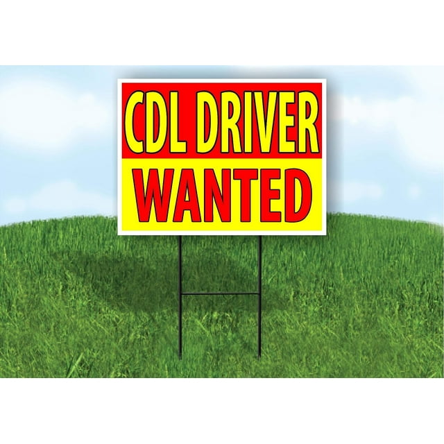 Work House Signs Double Sided Sign CDL Driver Wanted RED Yellow Yard ...