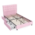 Bed Frame Full Bed Frame Full Size Bedframe Upholstered Vertical ...