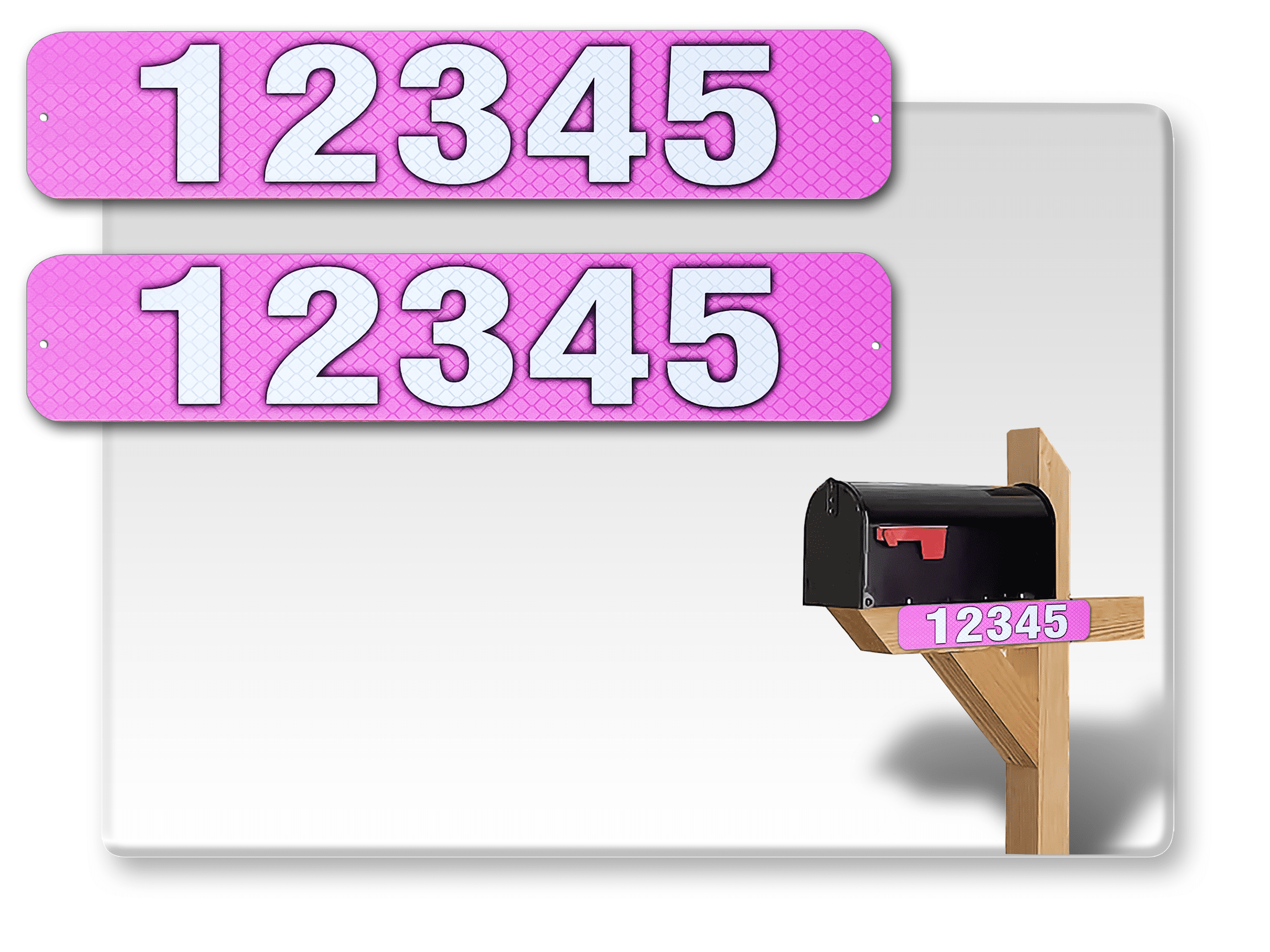 2 Pack Single Sided Customized Horizontal 911 Emergency Mailbox Address ...