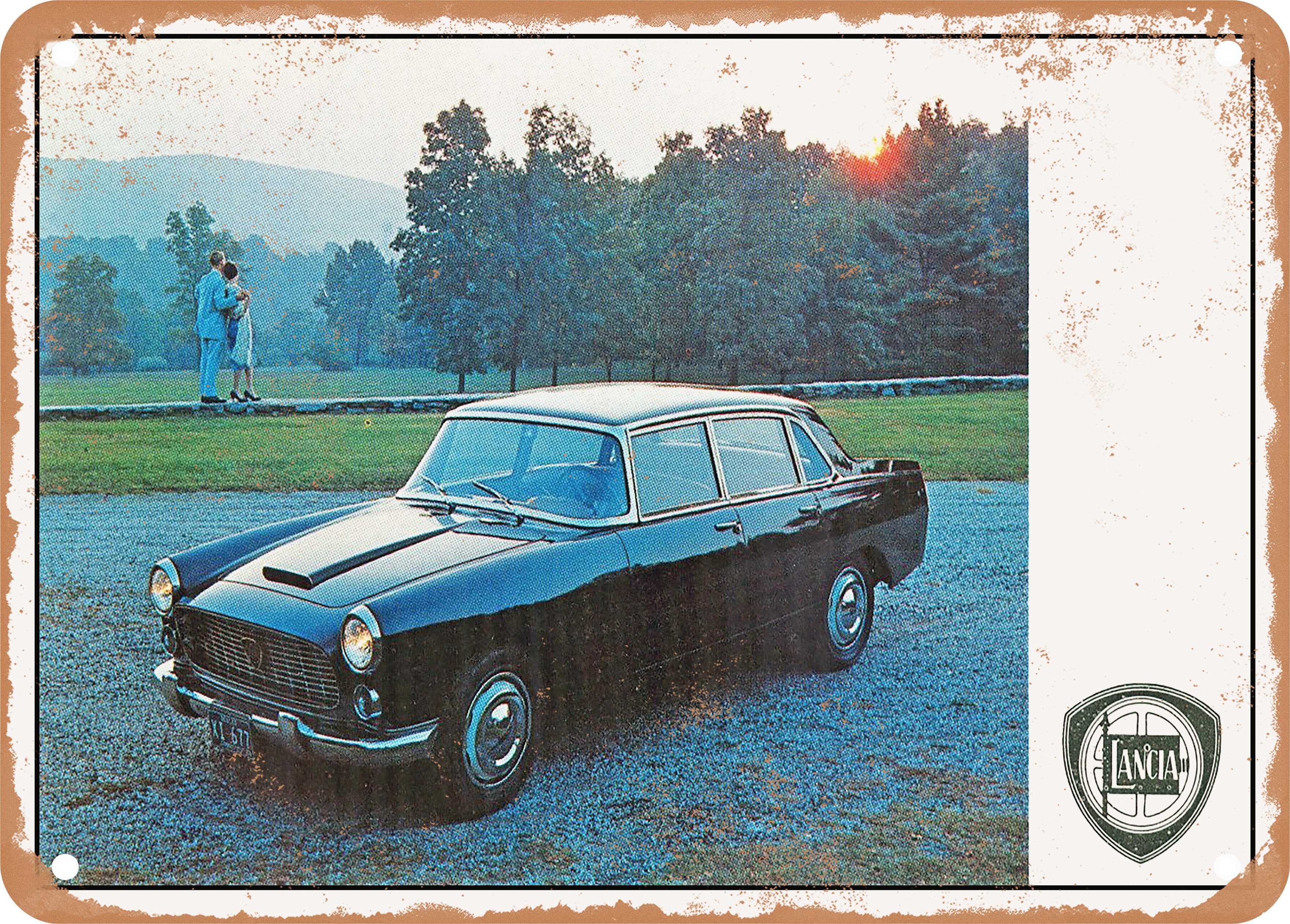 7 x 10 Metal Sign - 1963 Lancia Flaminia sedan Vintage Ad - Vintage ...