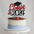 Xeyise Class of 2024 Graduation Cake Topper Set Glitter Congratulations ...