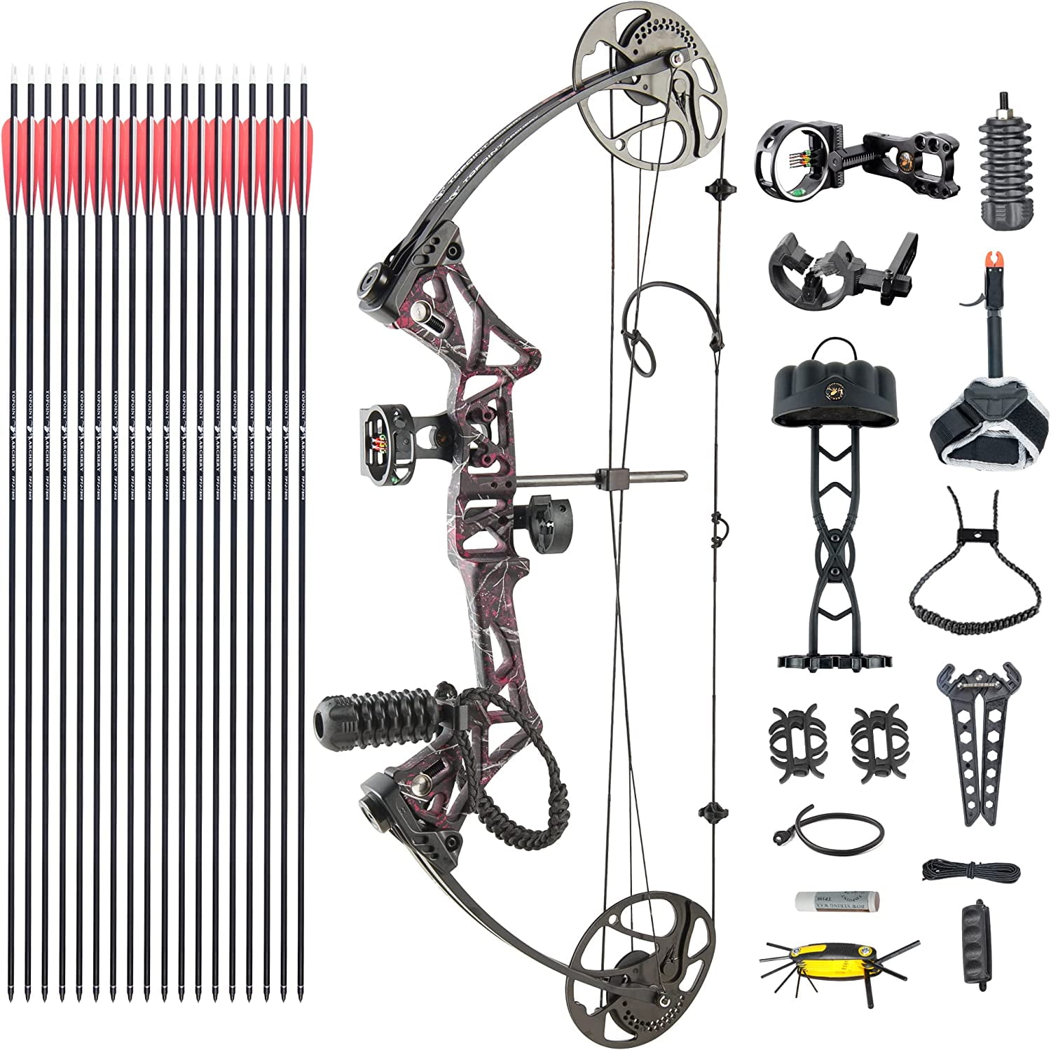 Compound Bow and Archery Sets, Hunting Bow Kit for Beginner,Adult & Kid ...