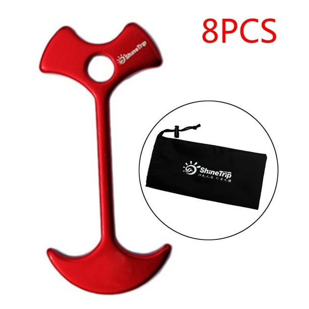 8pcs Anchor Peg Deck Path Fish Bone stakes; Tent peg Shape Peg ...