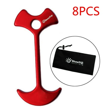 8pcs Anchor Peg Deck Path Fish Bone Shape Peg peg stakes; Aluminium ...