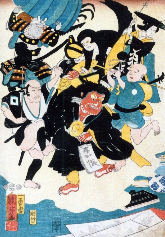 Ichikawa Kodanji IV as Ukiyo Matabei in the_Miraculous Paintings by ...