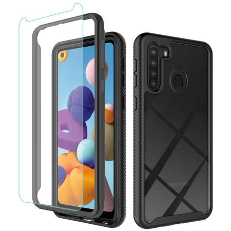 Valchinova for Samsung Galaxy A21 Case 2 in 1 Hybrid Rugged Armor Cover ...