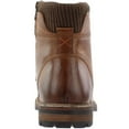 Crevo Men's Genuine Leather Camden Lace Up Ankle Boots with Wool Collar ...
