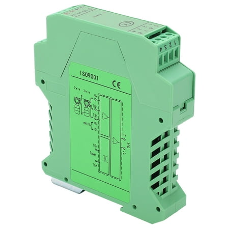 FLAMEEN DC Signal Isolator Current Voltage Transmitter DIN Rail Mount 1‑in 1‑out 0‑10V To 0‑5V ...