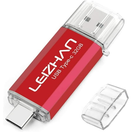 USB 3.0 USB Flash Drive Type-C 3.1 32GB Sticks Red Dual Double Plug Pen ...