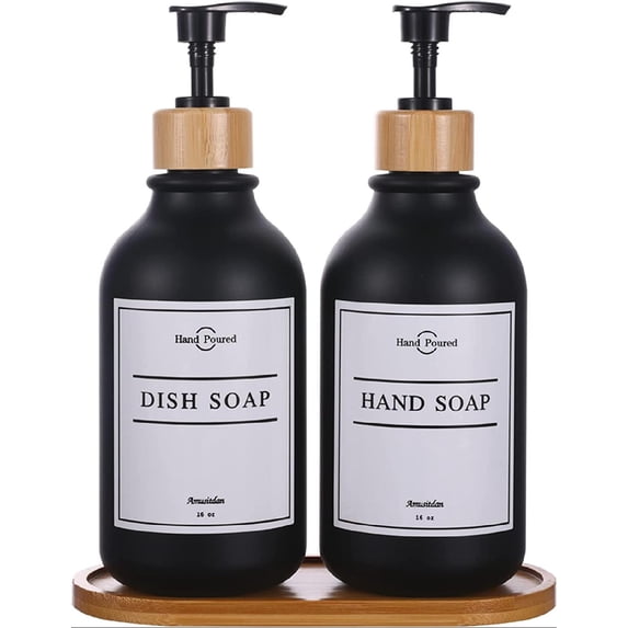 2 Pack Dish Soap Dispenser for Kitchen, 16oz Kitchen Soap Dispenser Set ...