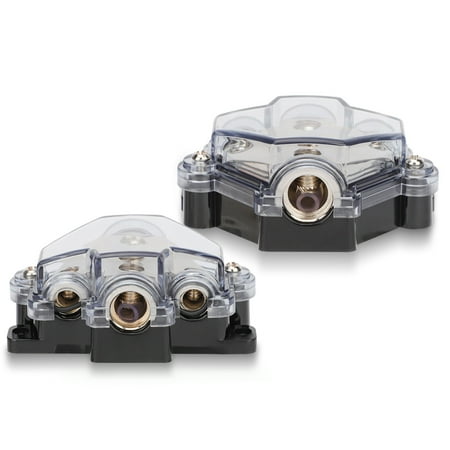 3 Way Power Distribution Block 2 Gauge In 4/8 Gauge Out Car Audio ...