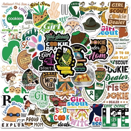 100Pcs Girl Scout Sticker Waterproof PVC Girl Scout Sticker Set Girl ...