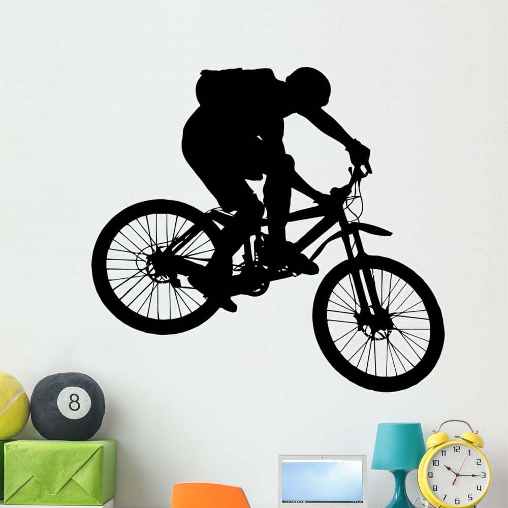 Vector Jump with Mountain Wall Decal by Wallmonkeys Peel and Stick ...