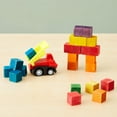 Bright Creations Mini Wooden Blocks, 100 Piece Craft Cubes, 6 Colors, 0 ...