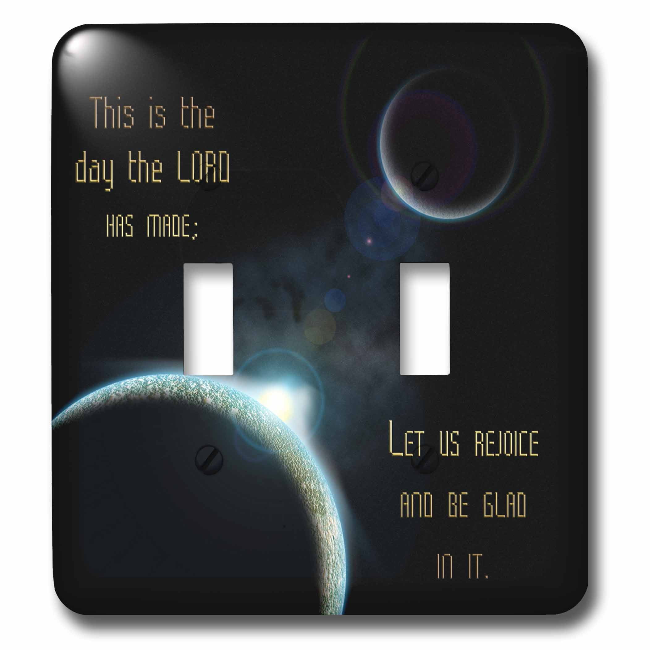 A sun announcing a new dawn over a solar system with the bible verse ...