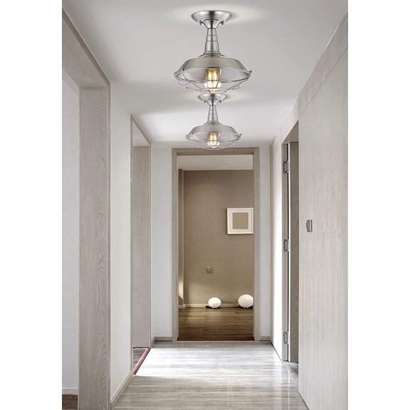 "Regency Hill Schoolhouse Ceiling Light, Single Entryway/Hallway, Semi ...