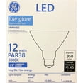 (6 bulbs) GE LED PAR38, low glare, 12 watt, 950 lumens, 3000K, Narrow ...