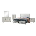 Brantford 5-piece Eastern King Storage Bedroom Set Coastal White ...