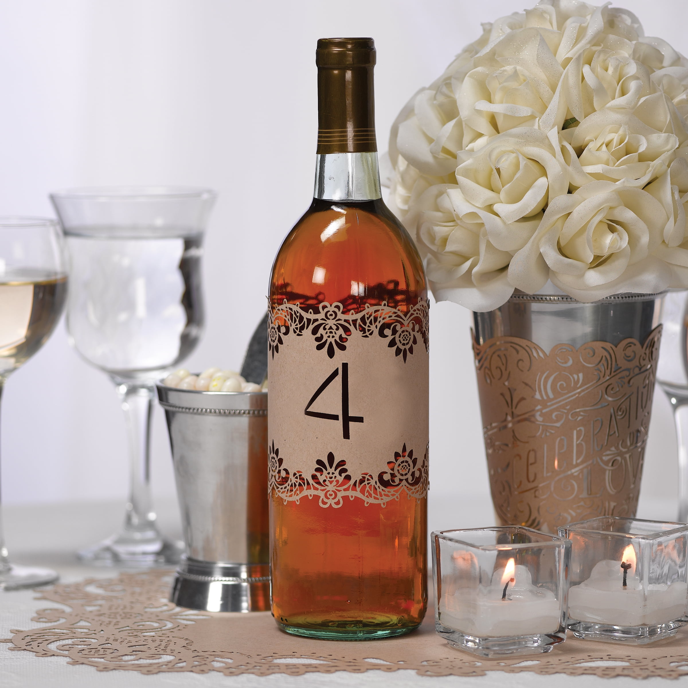 Kraft Laser Cut Table Number Wraps 1-10 - Walmart.com