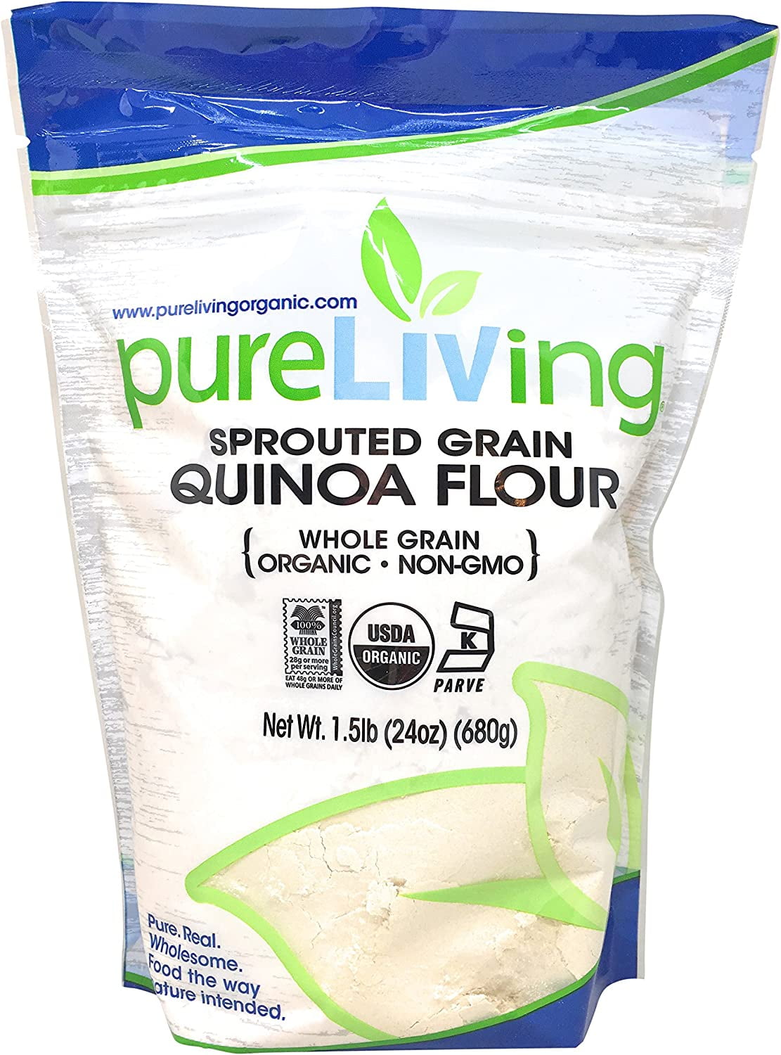 Pure Living Organic Sprouted Quinoa Flour -- 24 oz - Walmart.com