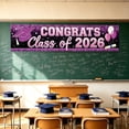 2026 Graduation Hanging Banner 78.7x17.7inch, Polyester Reusable Party ...