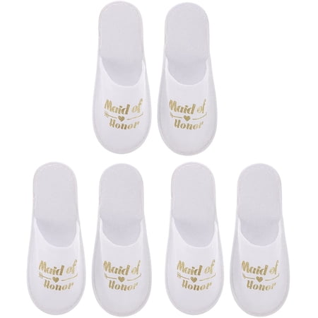 Jiudigo Pairs Wedding Party Maid Slippers Pajama Party Disposable ...