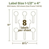 Avery EcoFriendly Lollipop Labels, 1-1/2" x 4", 800ct - Walmart.com