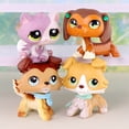 4 PCS Minilpsshop Little Animal Pet Toys Figures Include Collie #272 ...