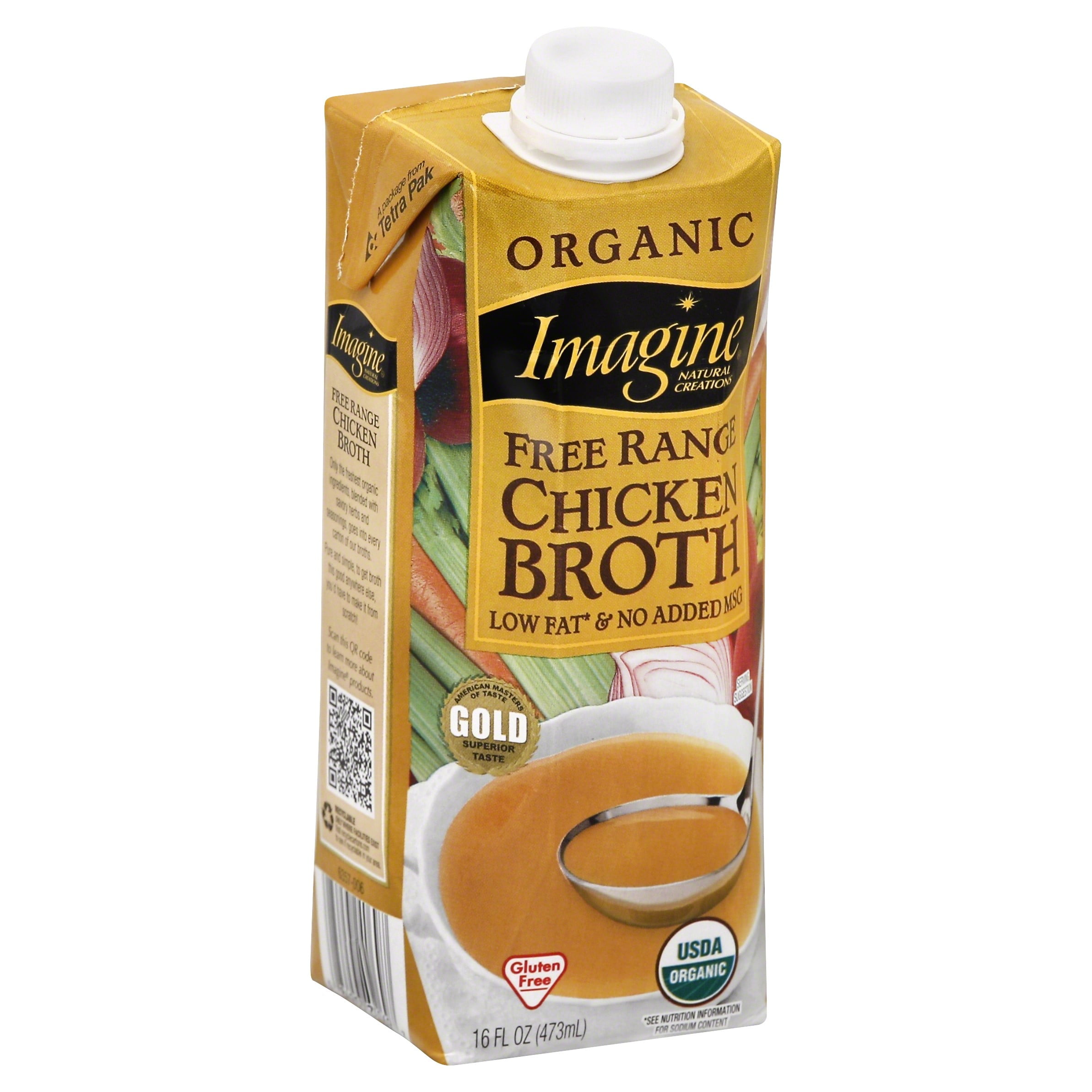 Imagine Organic Free Range Chicken Broth, 16 Fl Oz - Walmart.com