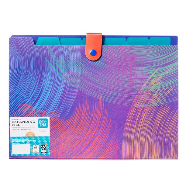 Pen+Gear 7-Pocket Expanding File, Multicolor - Walmart.com