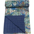 ColorFull House Indian Handmade Paisley Print Cotton Kantha Quilt ...