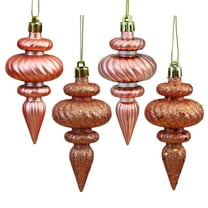 Vickerman 4" Rose Gold 4-Finish Finial Ornament, 8 per Box - Walmart.com