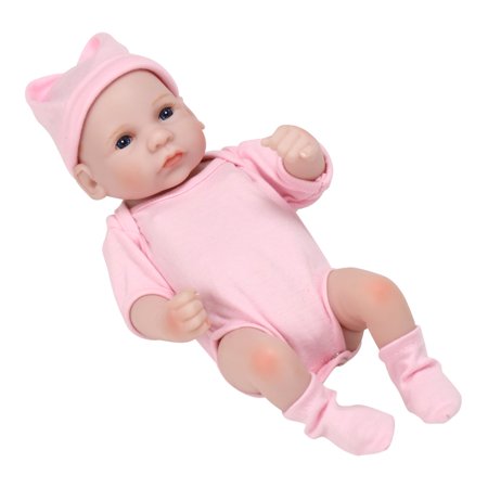 10 inch Baby Doll Vinyl Body Lifelike Cute Bath Dolls with Arcylic Eyes ...