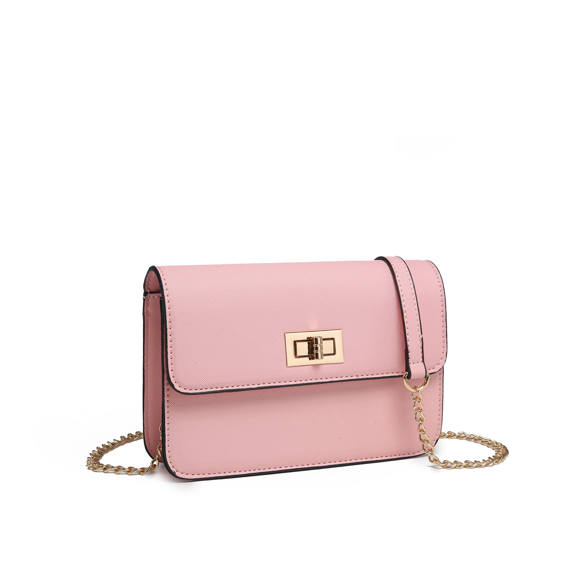 Poppy Womens Turn Lock Crossbody Bag Handbags Vegan Leather Purses For ...