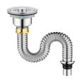 Steel Kitchen Sink Drain Pipe Fittings Not Odor Backflow Prevention ...