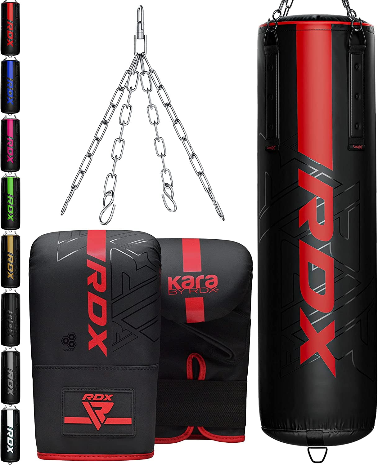 RDX Punching Bag Heavy Filled Anti Swing Set, Non Tear Maya Hide ...