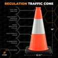 Xpose Safety 18 Inch Orange Traffic Cones with 6" Collar, Multipurpose ...