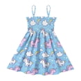 Colorful Horse Girls' Casual Dresses 2Y-8Y Sleeveless Ruffle Neck for ...