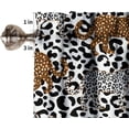 Animal Curtain Valance, Leopard Art Safari Wildlife Tiger Pattern ...