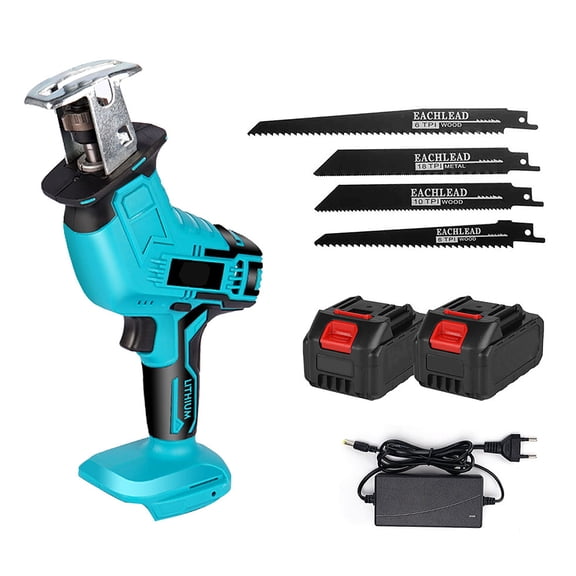 Reciprocating Saw Cordless, 21V 2 x 4.0Ah Battery Brushless Power ...