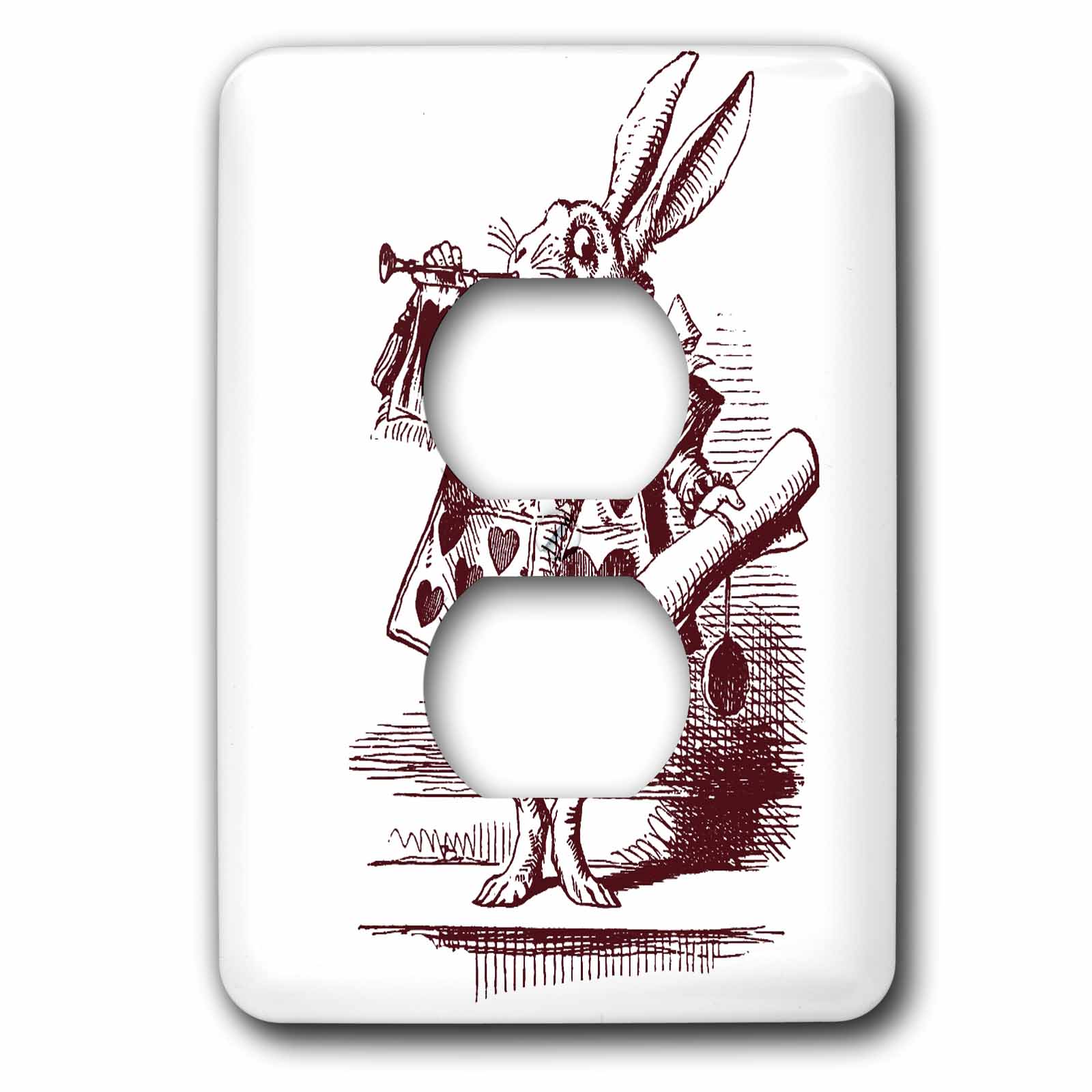 White Rabbit from Alice in Wonderland 2 plug outlet cover lsp-179090-6 ...