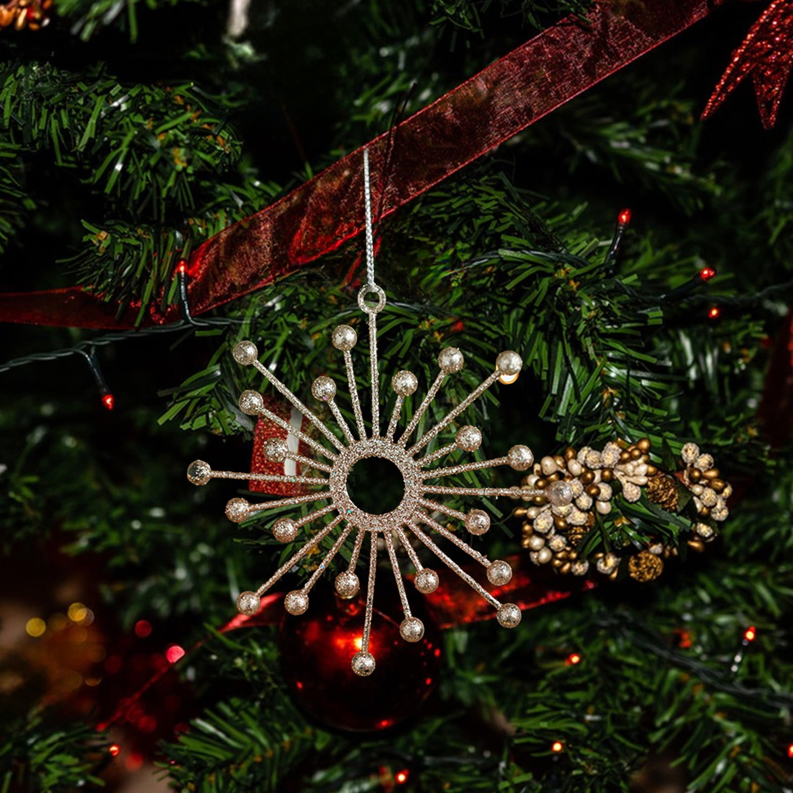 Click here for Meitianfacai Christmas Glitter Snowflake Pendant C... prices