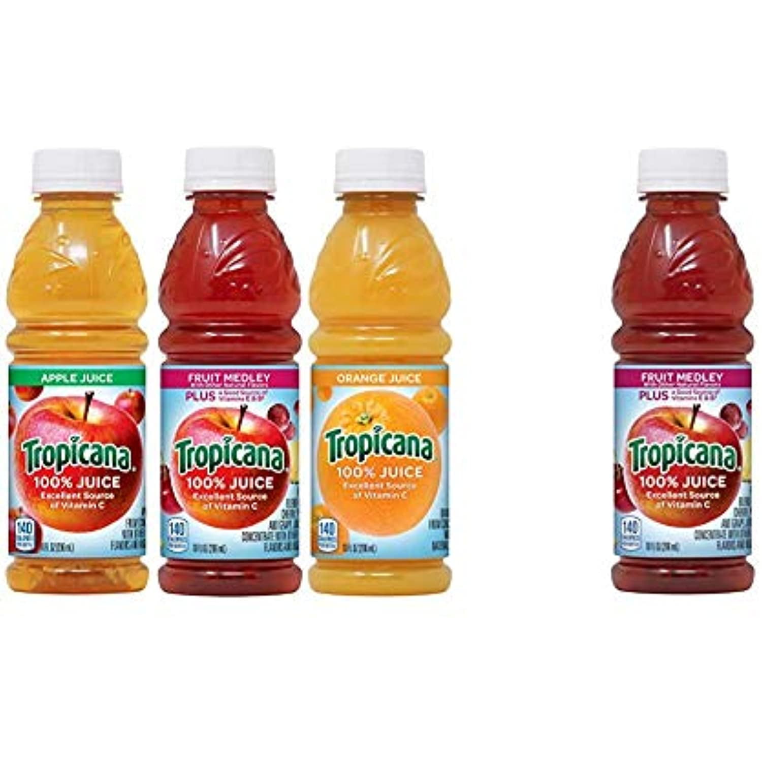 Tropicana 100% Juice 3-Flavor Classic Variety Pack, 10 Ounce Bottles ...