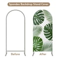 Arch Backdrop 5 Ft, Tropical Leaves Spandex Stretch Fitted Arch Cover ...