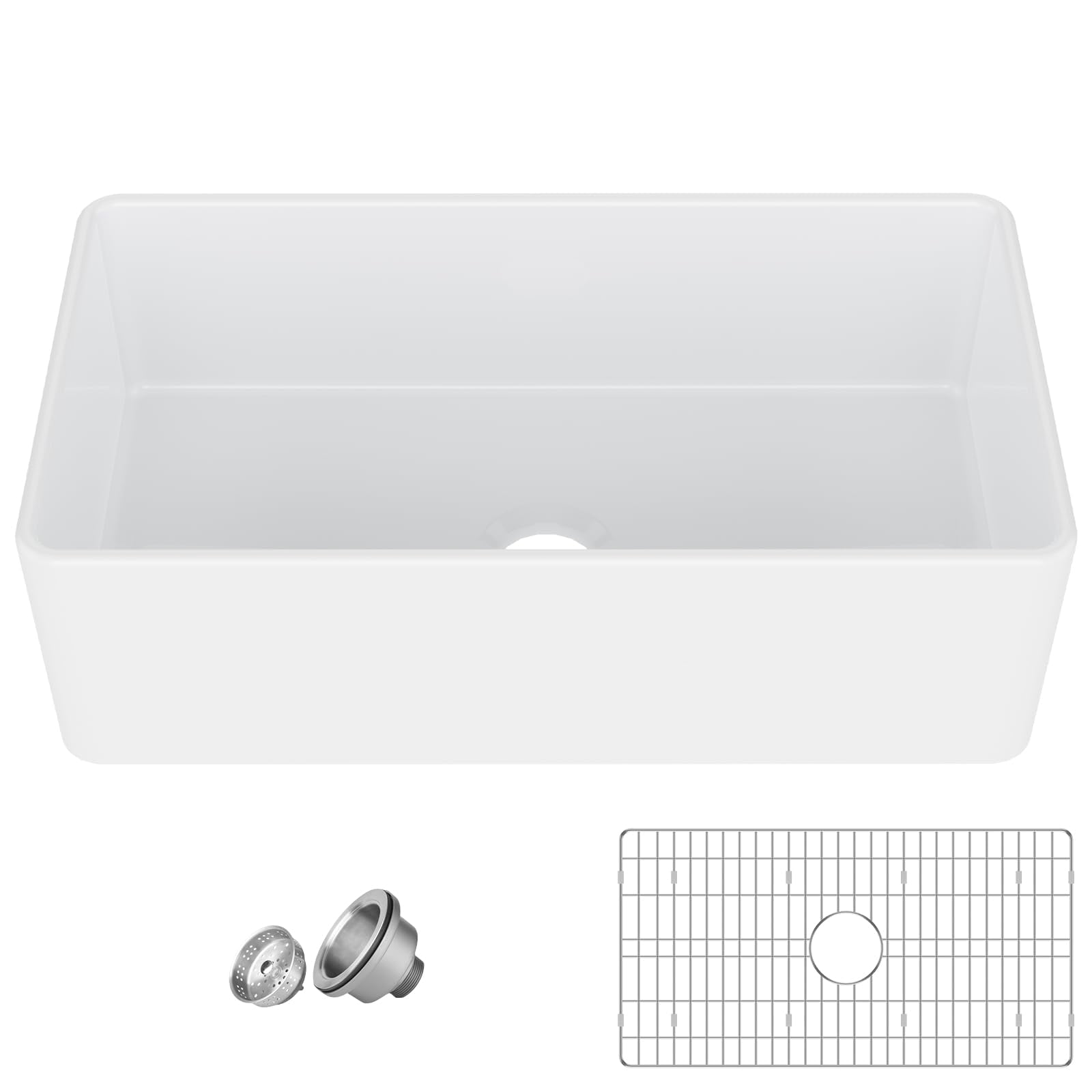 Click here for Tropow 33 Inch Fireclay Farmhouse Sink  White Farm... prices